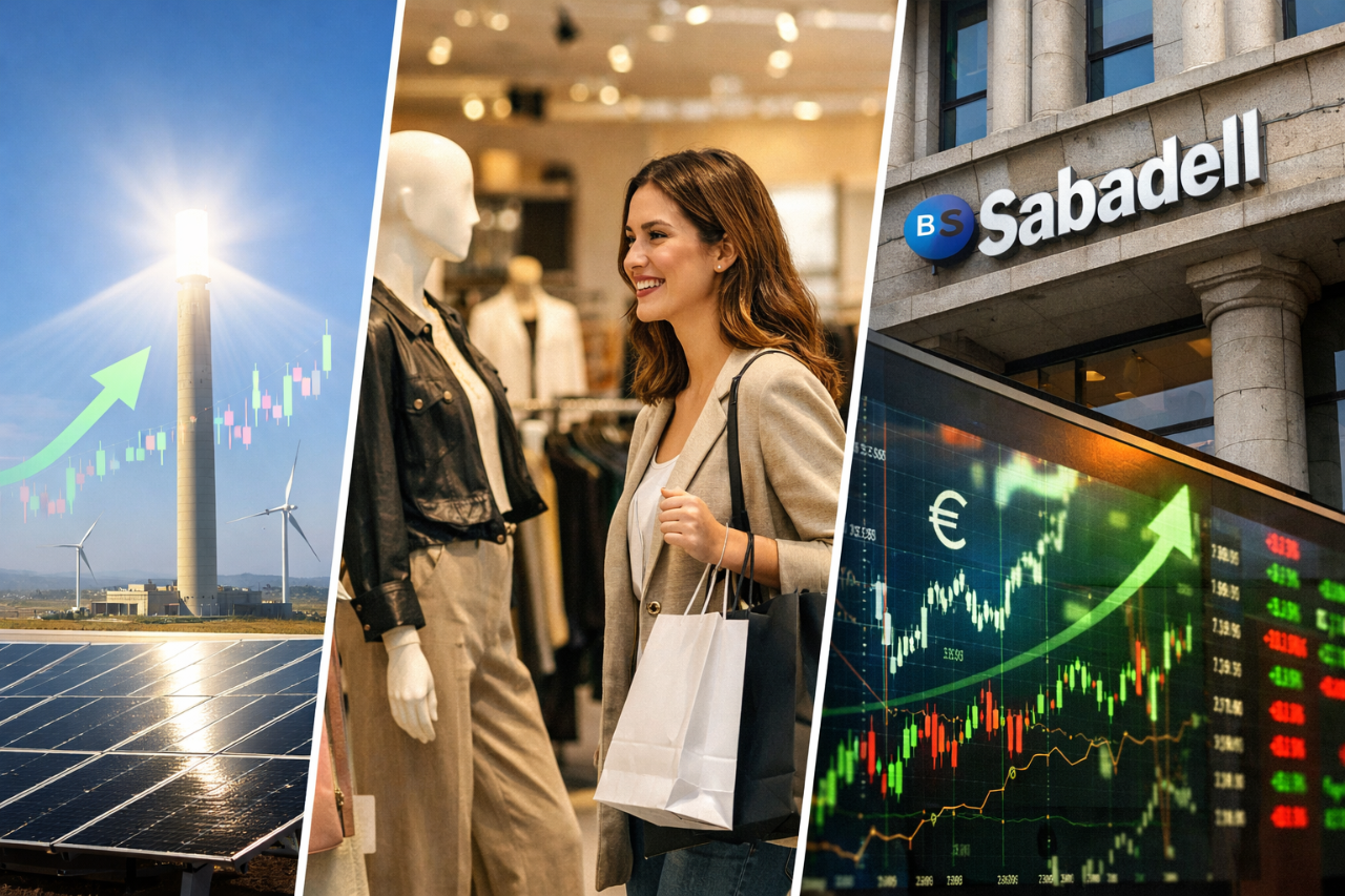 Solaria, Inditex y Sabadell lideran hoy el Ibex 35 - IG España
