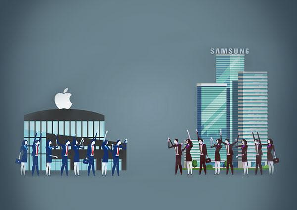 Las acciones de Samsung vs Apple: la batalla en términos del mercado ...