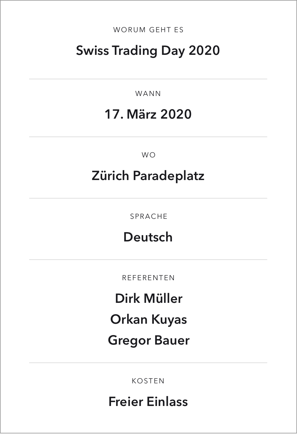 Swiss Trading Day 2020 | Dirk Müller | IG Bank