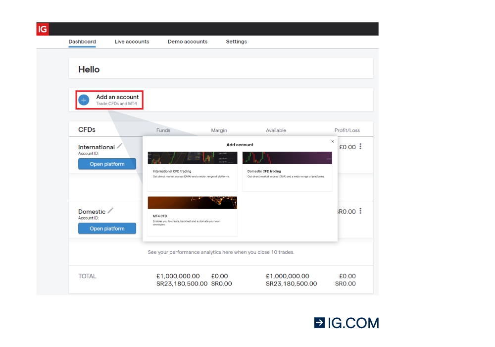 How do I add an MT4 account with IG? | IG South Africa